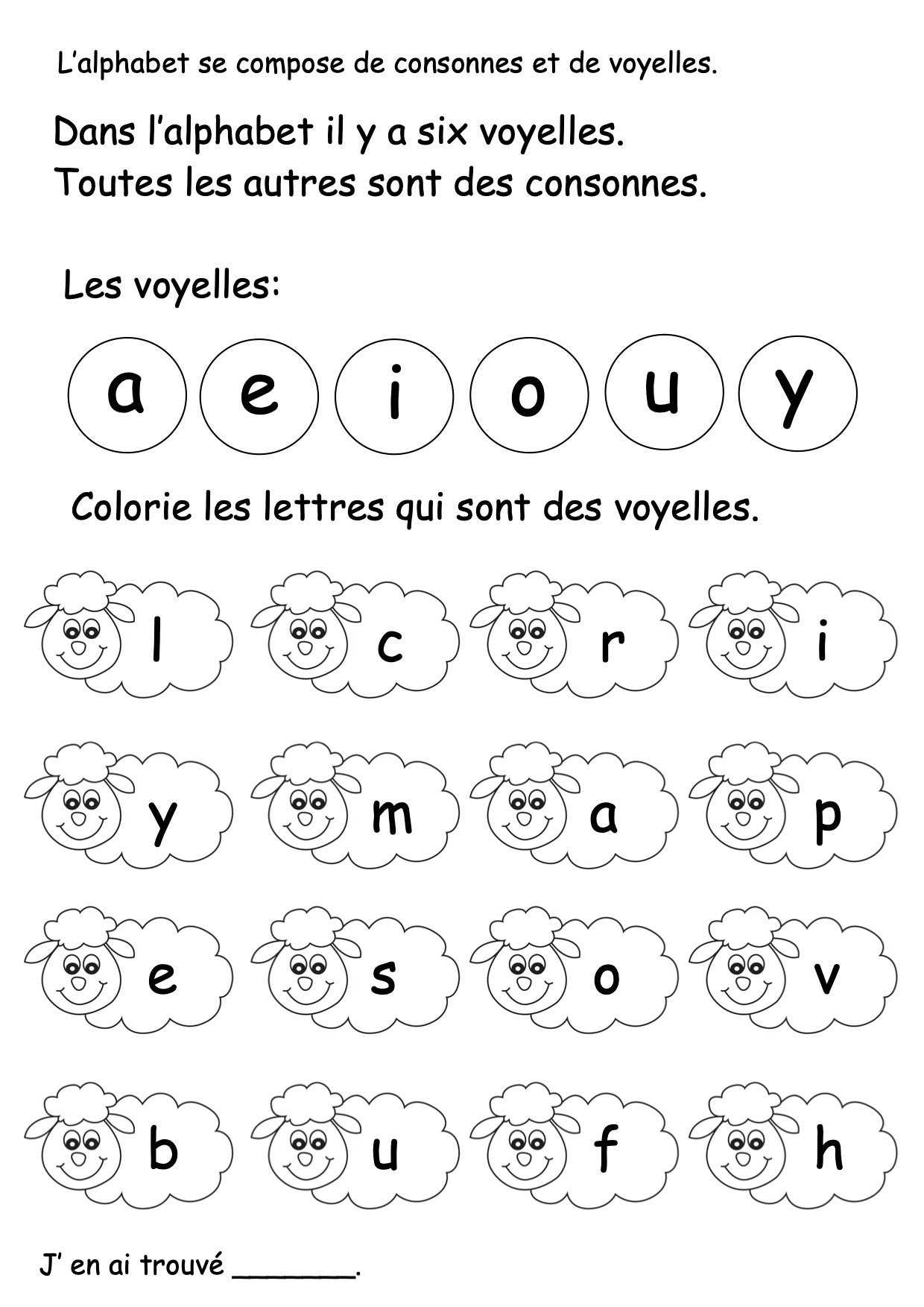 Fiche sur les voyelles – CoeurSoleil Martine Rossier